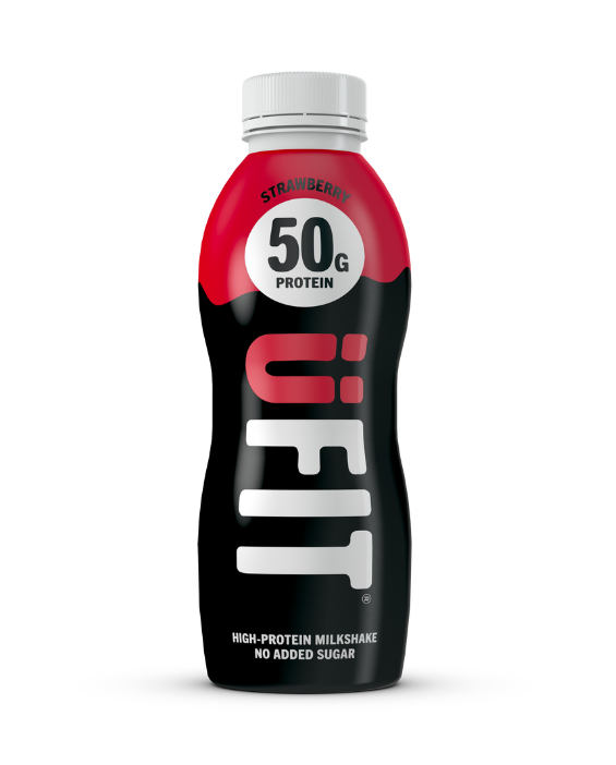 STRAWBERRY 50G PROTEIN MILKSHAKE - 8x500ML – UFIT High Protein Drinks ...